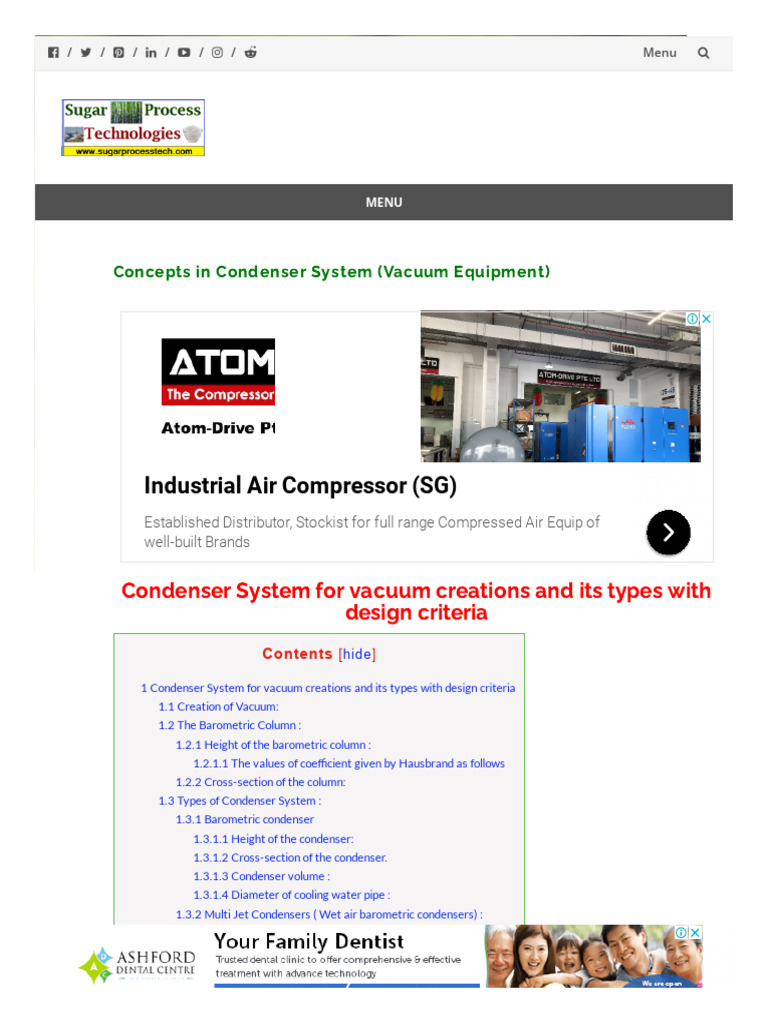 Barometric Condenser Design Insights | PDF | Nozzle | Water
