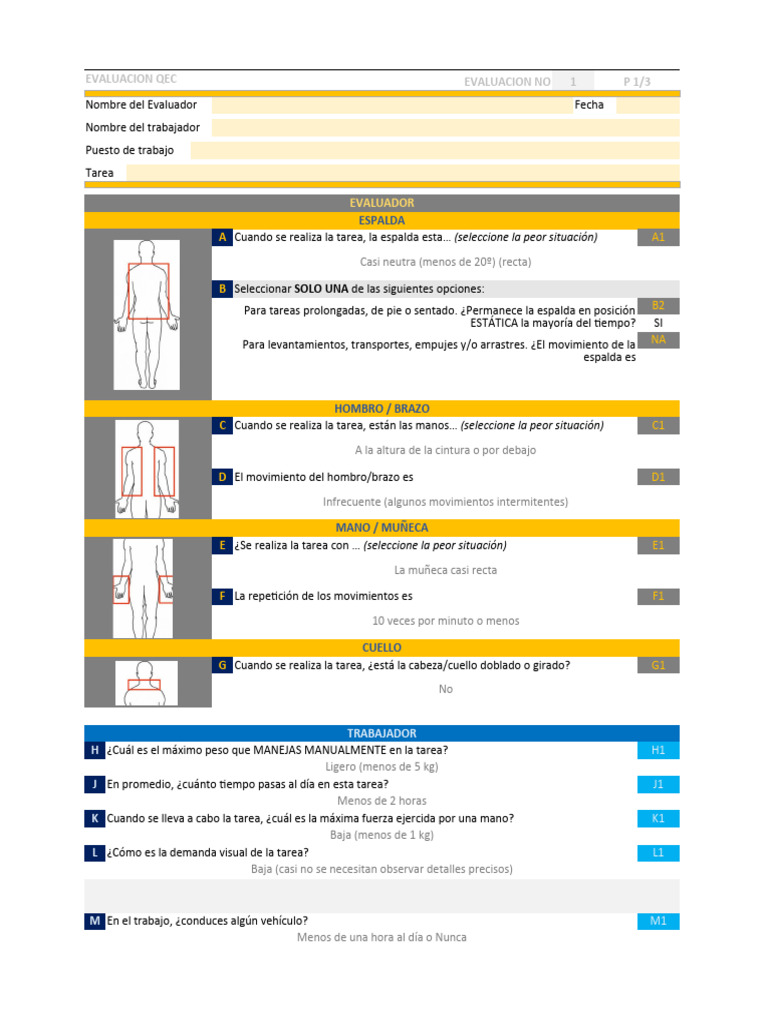 Método QEC (Quick Exposure Check) | PDF