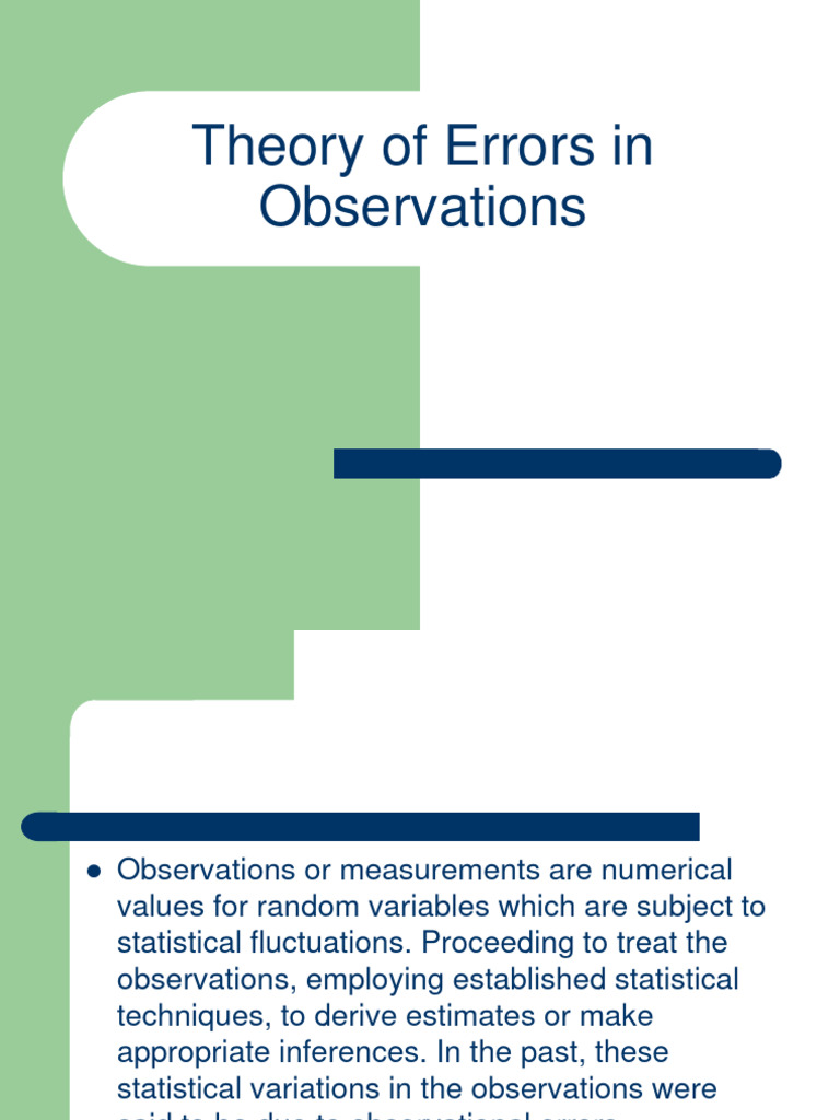 Measurement Theory | PDF | Surveying | Accuracy And Precision
