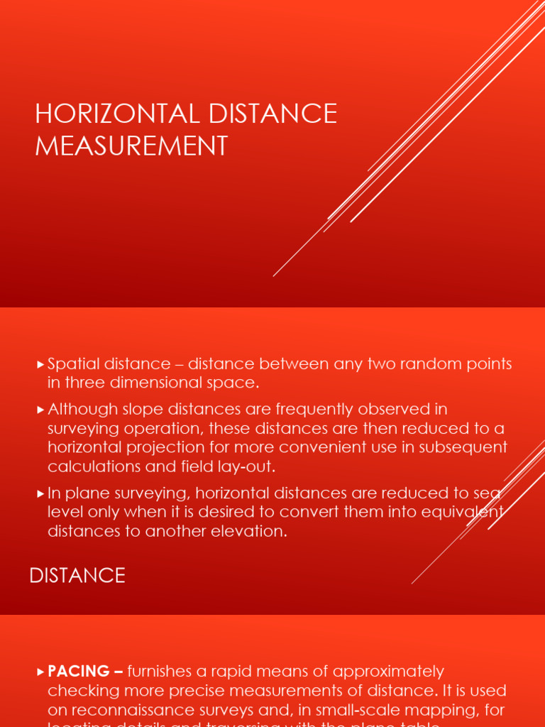 Distance Measurement | PDF | Surveying | Slope