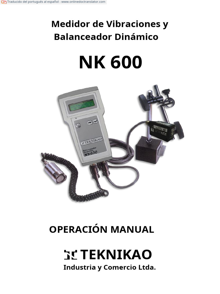 Manual Nk600.Pt - Es | PDF | Cargador de batería | Acelerómetro