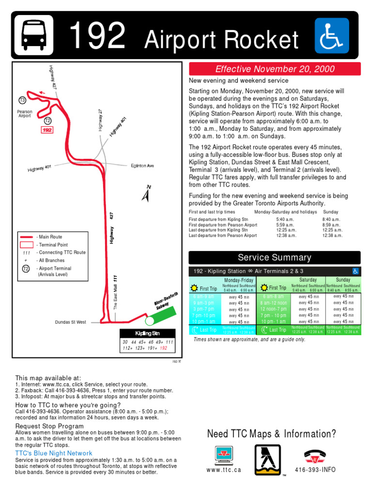 192 Airport Rocket (TTC) | PDF | Passenger Rail Transport | Rail Transport