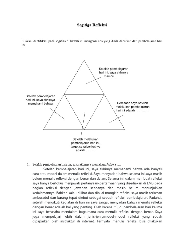 Refleksi Model Segitiga | PDF