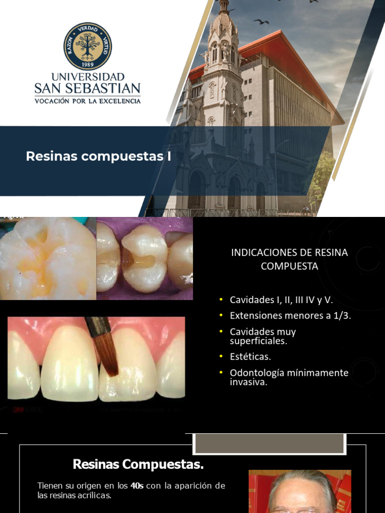 Clase 5 Resinas Compuestas 1 | PDF | Compuesto Dental | Polimerización