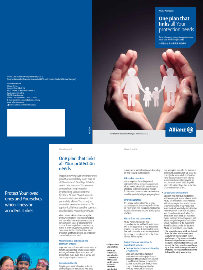 Allianz PowerLink: Comprehensive Insurance Plan | PDF | Life Insurance ...