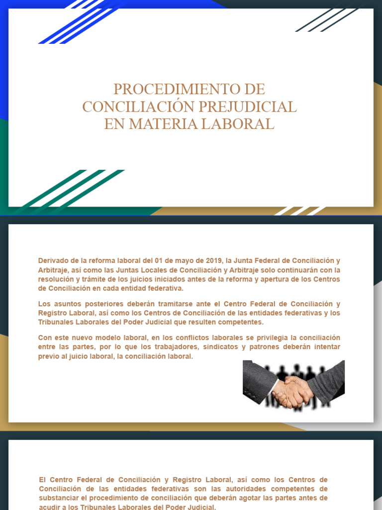 Procedimiento de Conciliación Prejudicial en Materia Laboral | PDF ...