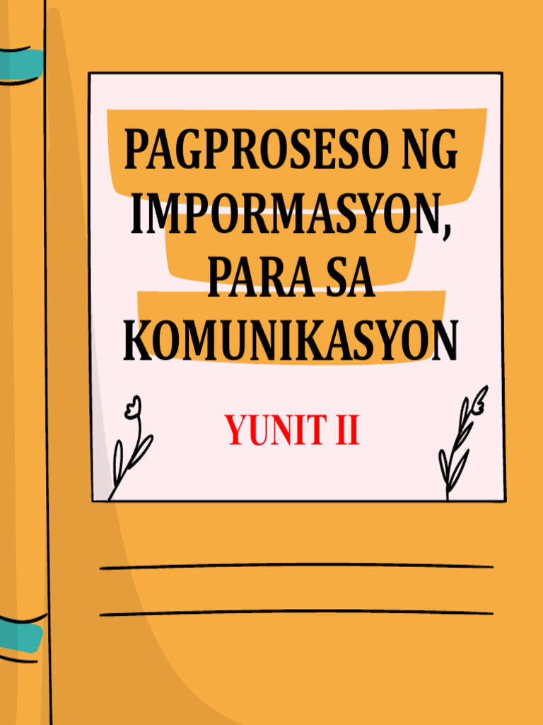 Yunit 2-Aralin 3 | PDF