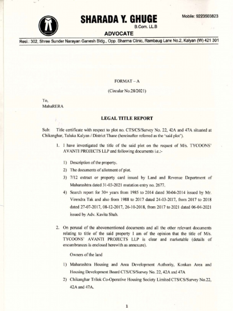 3782 Title Report | PDF