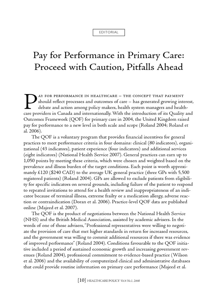 Policy 04 010 | PDF | Health Care | Primary Care