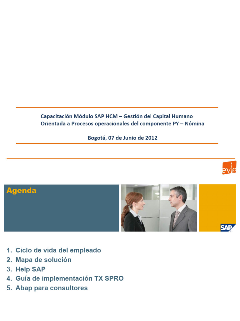 Capacitacion SAP HCM - Orientado a procesos de nómina - 2012-06-01 | PDF | Liderazgo | Negocios ...