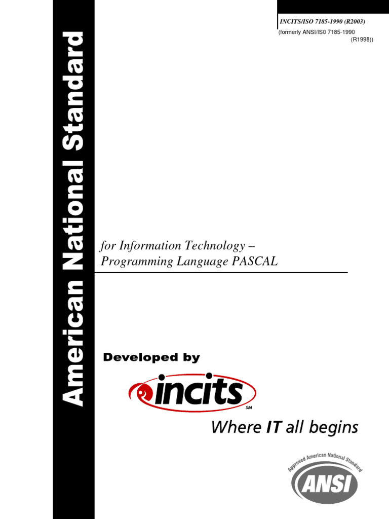 ANSI - IS0 7185-l990 American National Standard For Information ... ANSI - IS0 7185-l990 American National Standard For Information ...