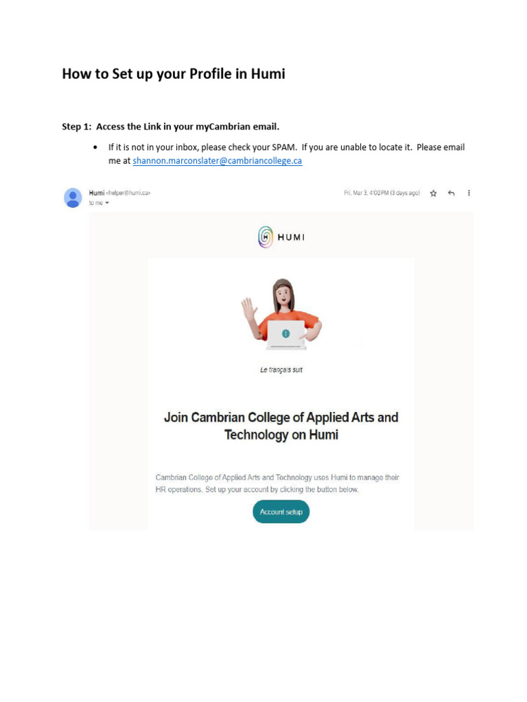 How To Set Up Your Profile in Humi - HRP 1003 | PDF