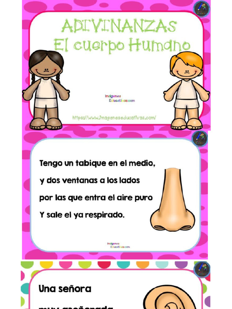 Adivinanzas Partes Del Cuerpo Humano Pdf