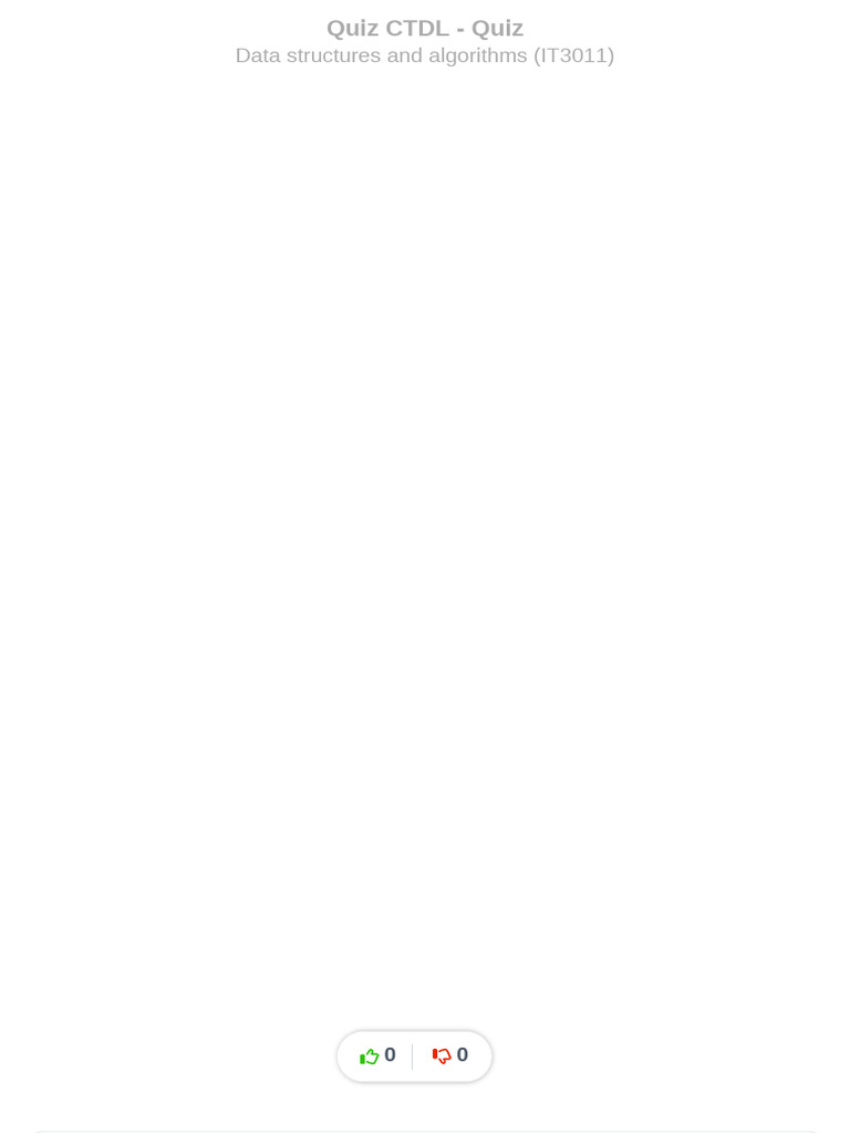 Quiz CTDL Quiz Compress | PDF