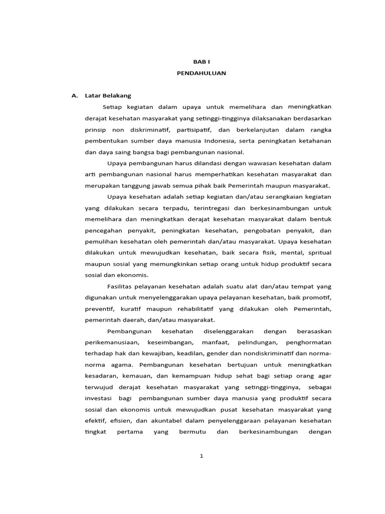 Kajian Akademik Obf Puskesmas Brebes | PDF