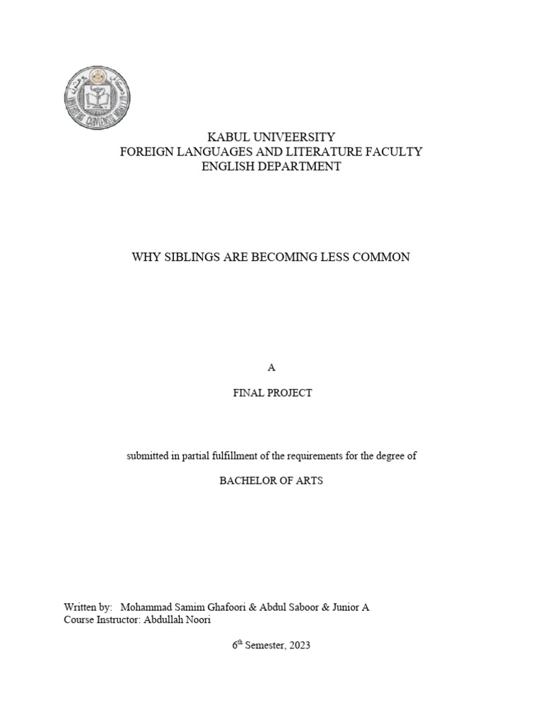 Sample Cover Page For Final Project & Portfolio | PDF | Childbirth | Mother