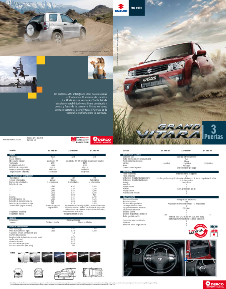 Ficha Tecnica Gran | PDF | Tracción en las cuatro ruedas | Bienes manufacturados