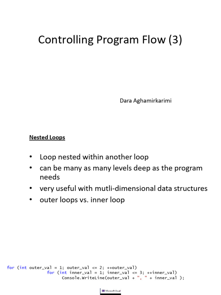 Controlling Program Flow 3 | PDF