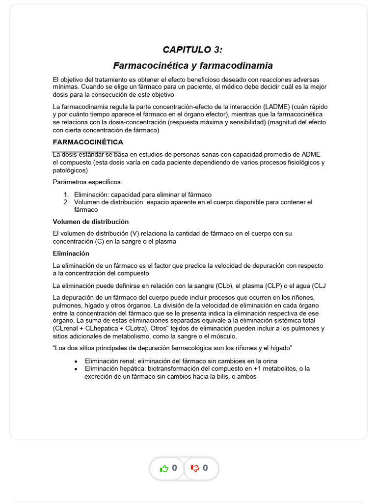 Capitulo 3 Farmacologia Katzung Compress | PDF | Farmacocinética | Farmacología