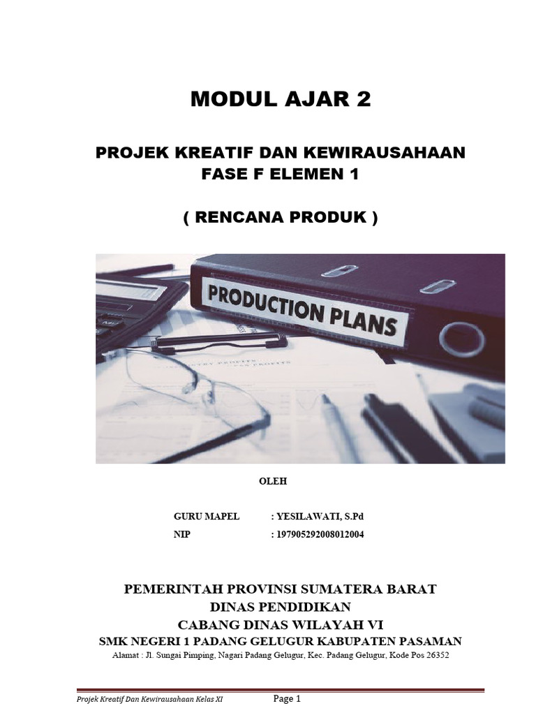 Modul Ajar 2 PKK KLX Xi Otomotif Tp. 23-24 | PDF