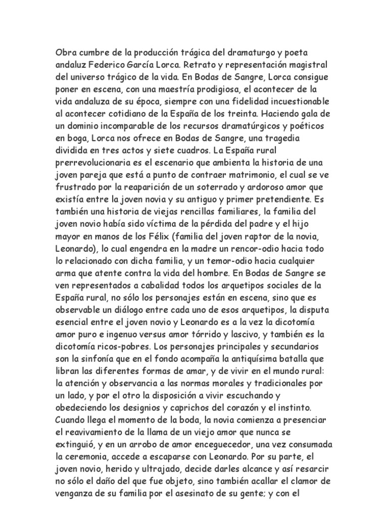 Bodas de Sangre | PDF