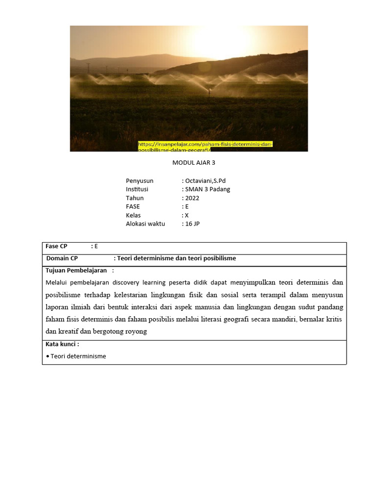 Teori Determinisme dan Posibilisme Geografi | PDF | Ilmu Sosial | Seni