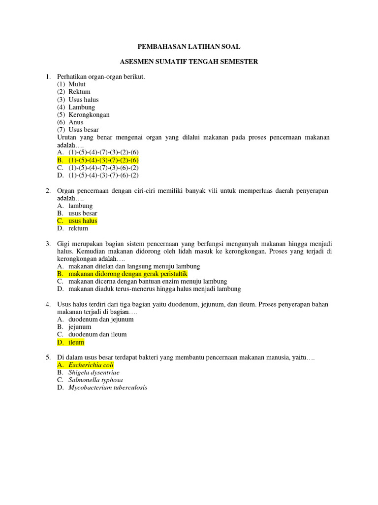 Pembahasan Latihan Soal Asts | PDF