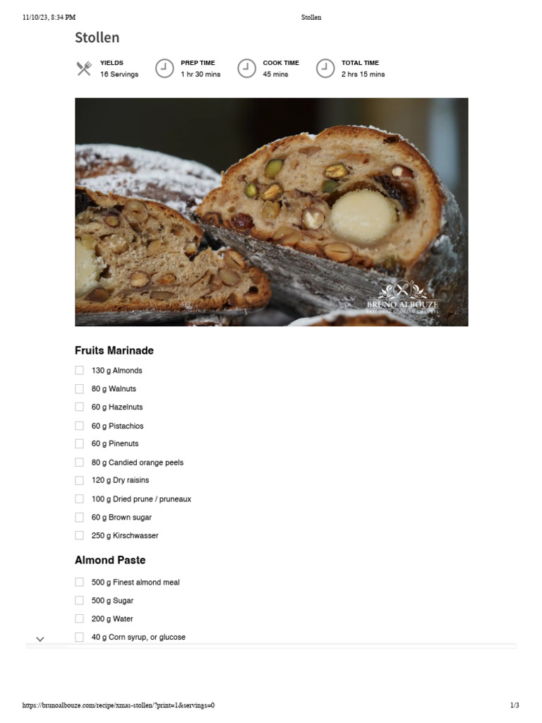 Stollen | PDF | Food Ingredients | Foods