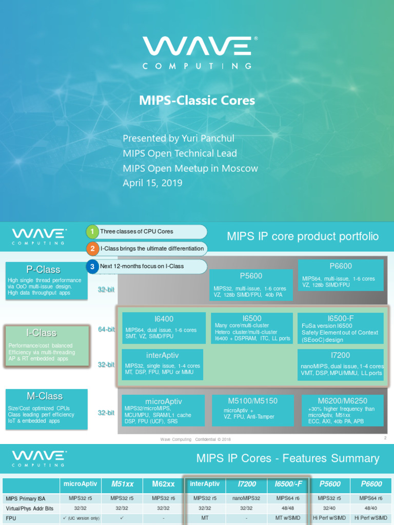 Yuri Panchul Moscow 2019 04 15 Part 2 Mips Cores | PDF | Multi Core ...