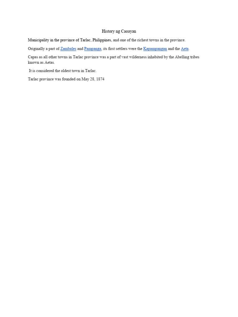 History Ng Caoayan | PDF
