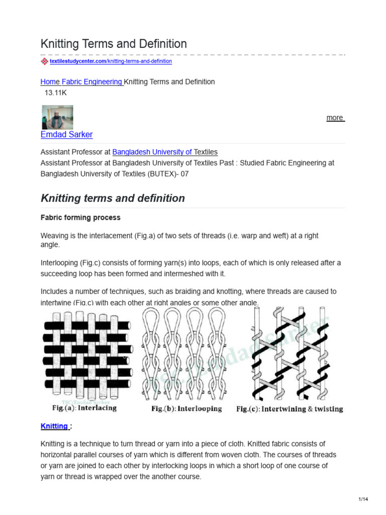 Knitting 9147372 Powerpoint | PDF | Knitting | Textiles