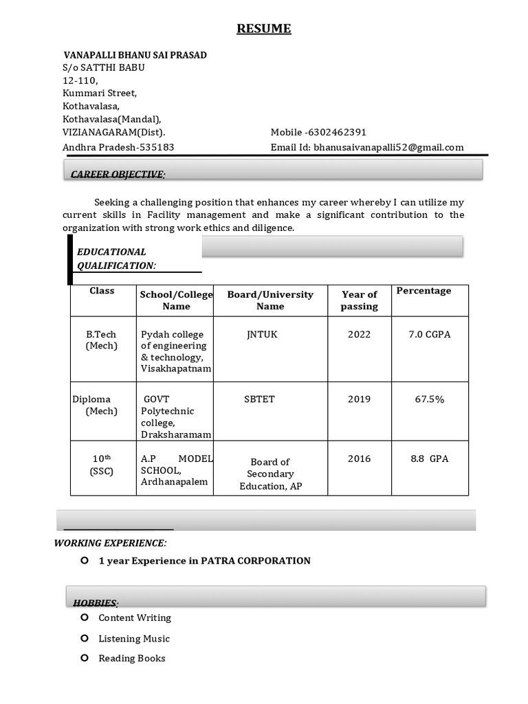 Updated Resume | PDF | Learning | Cognition