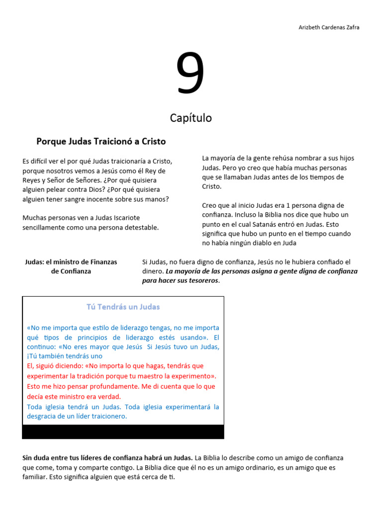 Capítulo 9 y 10 LEALTAD Y DESLEALTAD | PDF | Judas Iscariote | Jesús