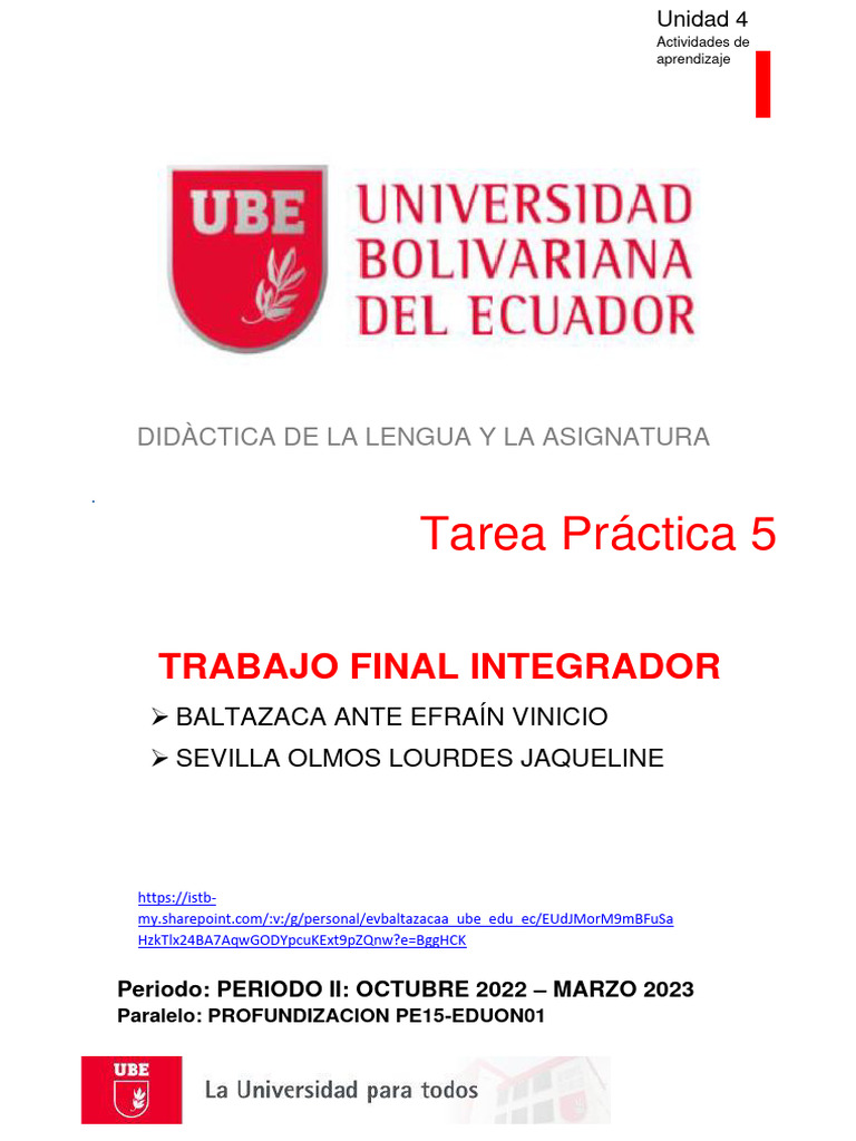 Tema 4 Tarea Final 6 | PDF | Aprendizaje | Evaluación