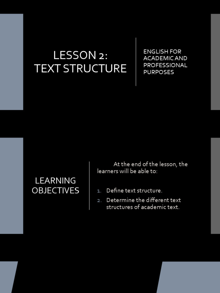 Q1 Lesson 2 Text Structures | PDF