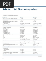 NBME Laboratory Reference Values | PDF | Creatinine