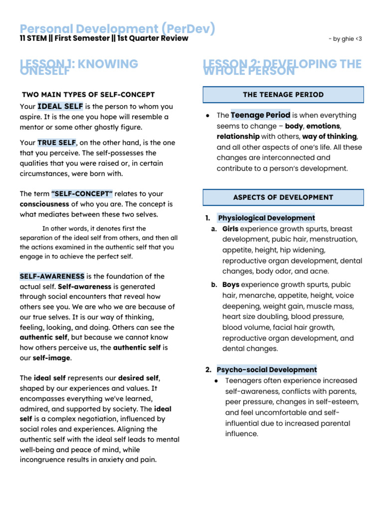 Personal Development | PDF