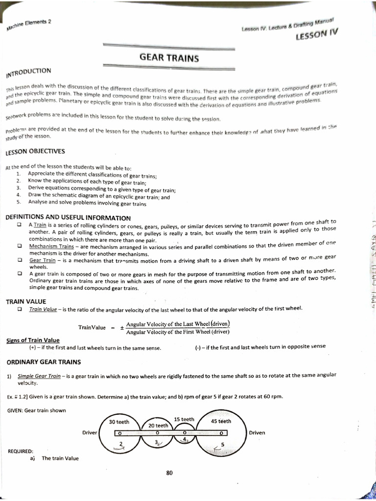 Gear Trains Sets | PDF