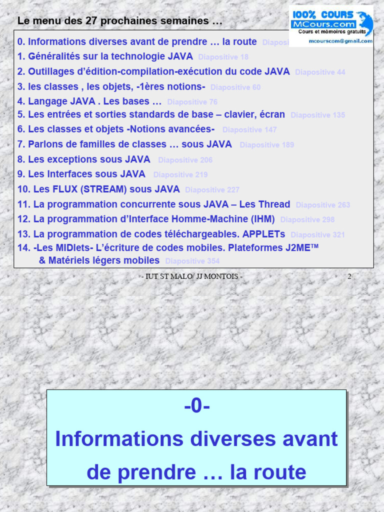 Programmation Objet Langage JAVA Ohuigt | PDF | Java (Langage de ...