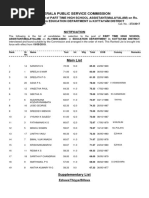 Rotation Chart - Kerala Public Service Commission, Government of Kerala ...
