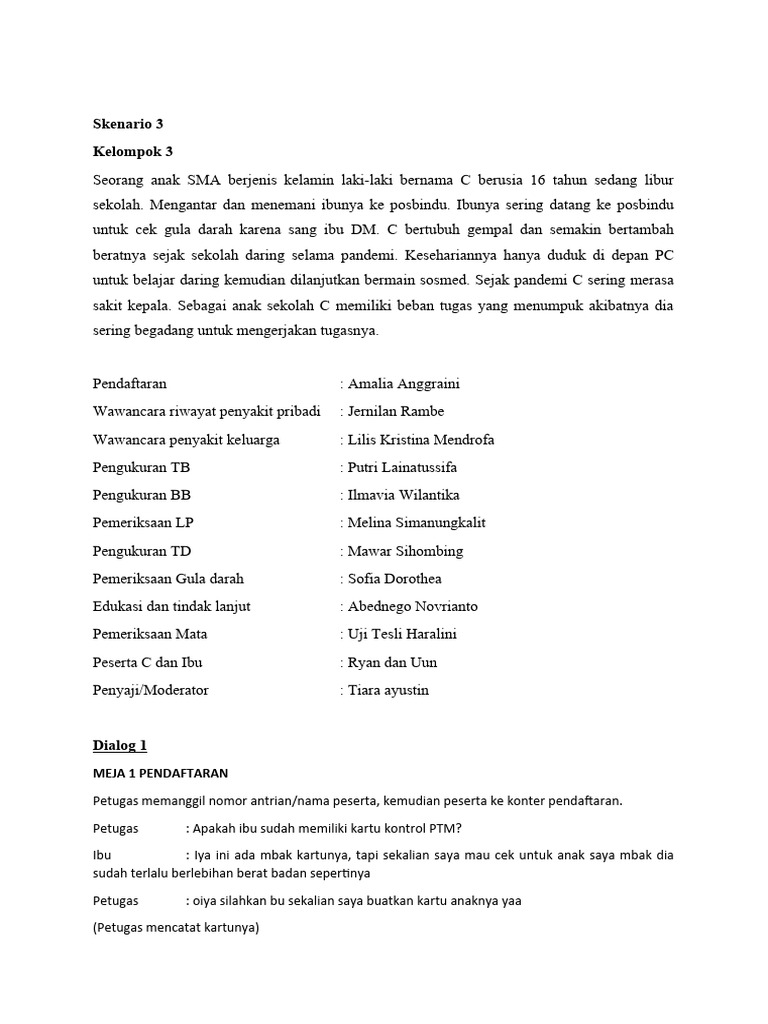 Kelompok 3 PTM ROLE PLAY | PDF
