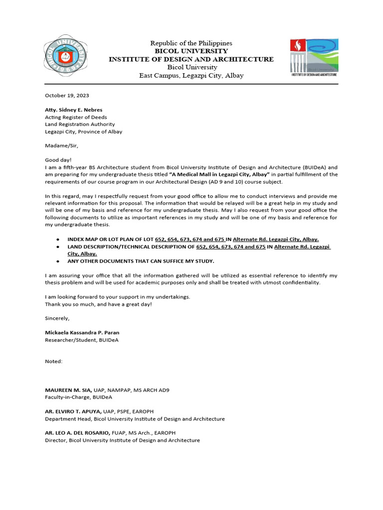 PARAN-LETTER-LRA City Hardwarebanda | PDF