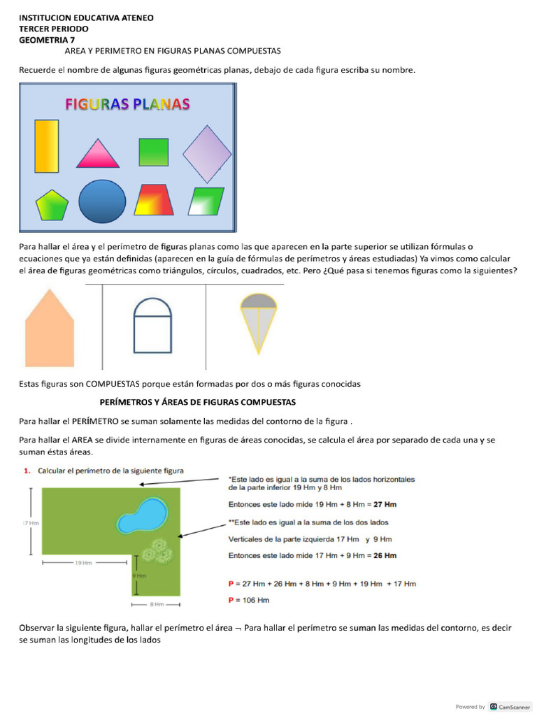 AREA Y PERIMETRO FIGURAS PLANAS | PDF