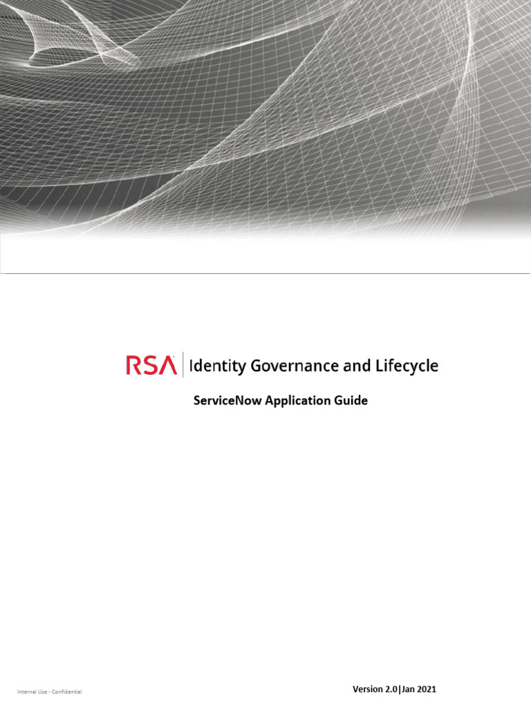 Rsa Identity Governance And Lifecycle Servicenow Appguide Pdf Public Key Certificate
