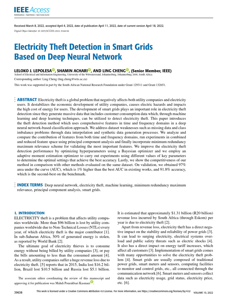 Smart Grid Electricity Theft Detection | PDF | Deep Learning ...