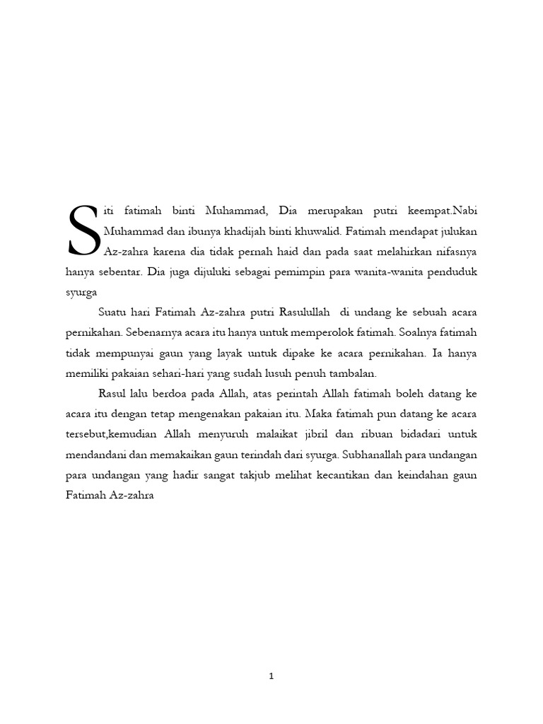 Sayyidah Fatimah | PDF