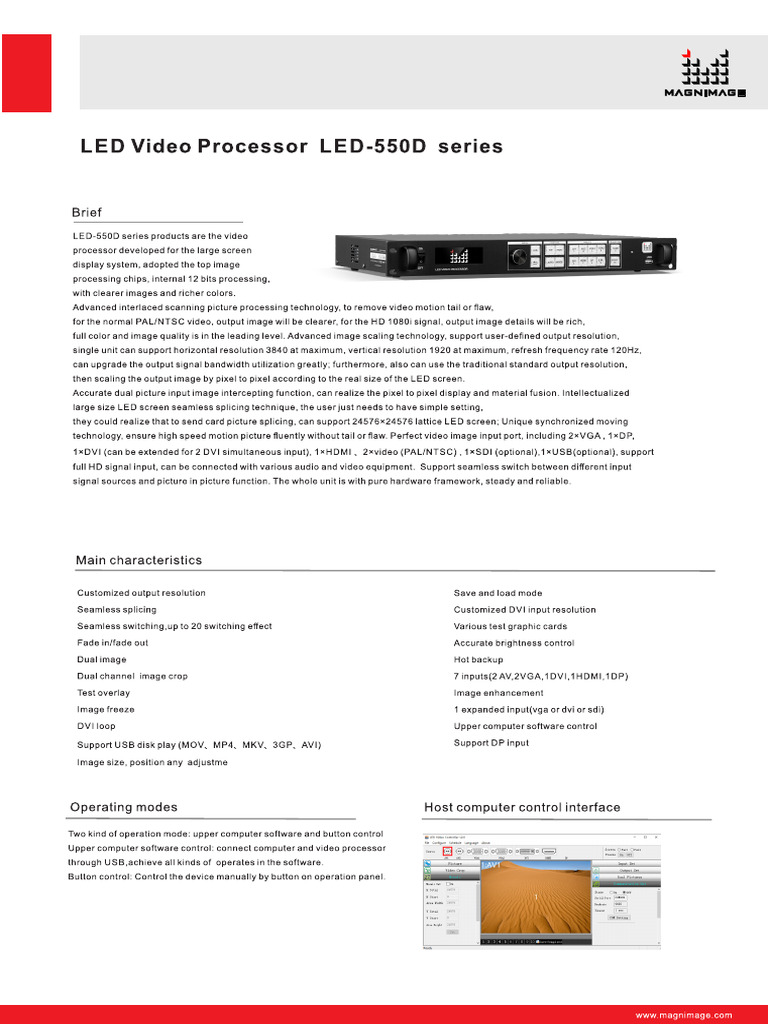 Magnimage LED-550D Series Brief 3.1 | PDF