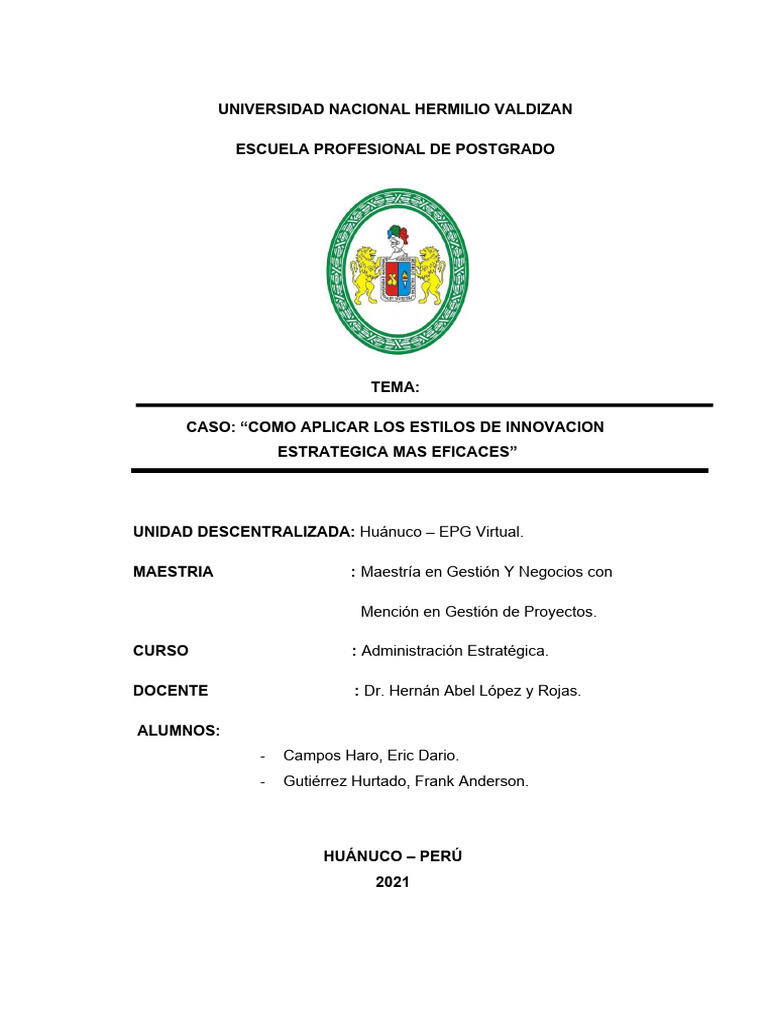 Caso #03 | PDF | Innovación | Business