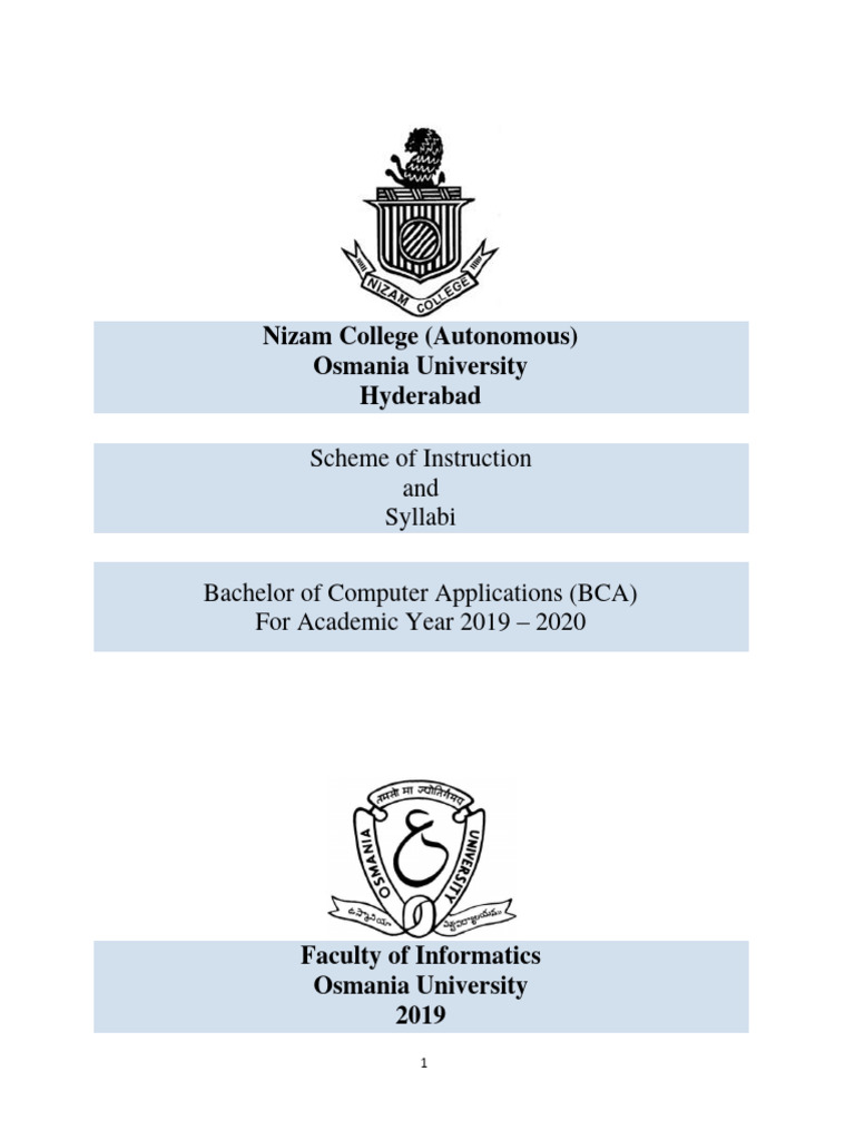 Bca Syllabus | PDF | Programming | Constructor (Object Oriented ... Bca Syllabus | PDF | Programming | Constructor (Object Oriented ...