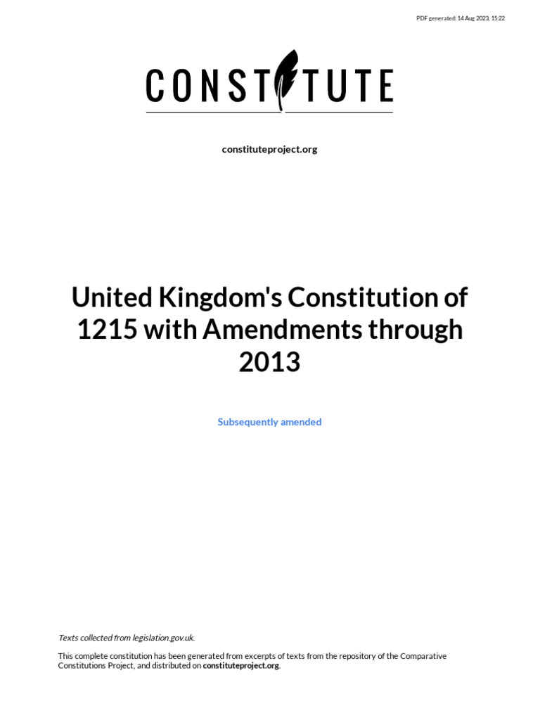 Habeas Corpus in the 1215 Magna Carta | PDF | Magna Carta | Habeas Corpus